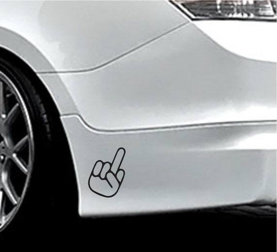 Middle Finger Funny Bumper Sticker Vinyl Decal Shocker JDM