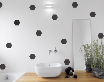 Hexagon wall decal | Etsy