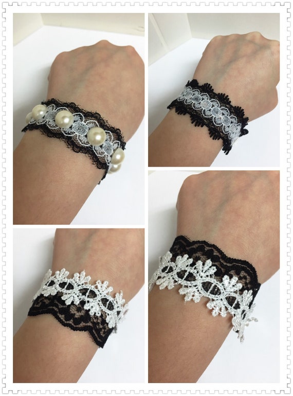 Items similar to Free shipping ,Lace Bracelet / Handmade Lace Jewelry ...