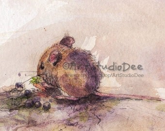 Mouse watercolor | Etsy