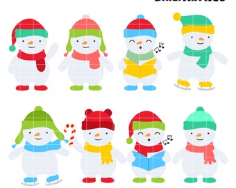 Snowmen clipart | Etsy