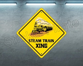 Steam train sign | Etsy