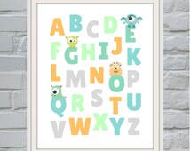 Popular items for monster wall art on Etsy