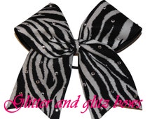 Popular items for zebra cheer bow on Etsy