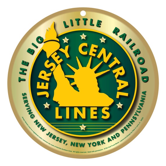 Jersey Central Lines Logo Wood Plaque / Sign