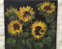 Popular items for sunflower canvas on Etsy