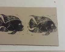 Popular items for fish linocut on Etsy