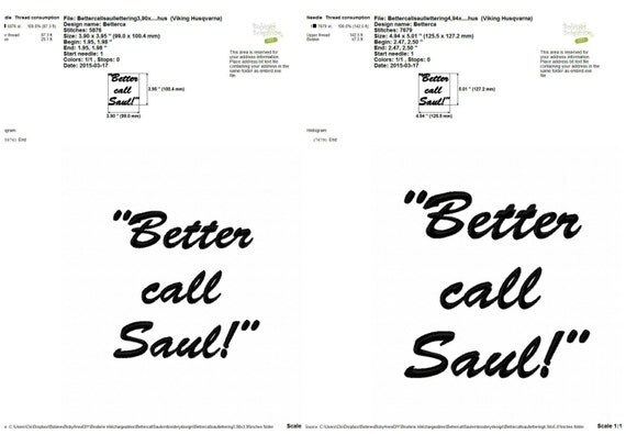 INSTANT DOWNLOAD. 6 for 1 Better Call Saul inspired embroidery