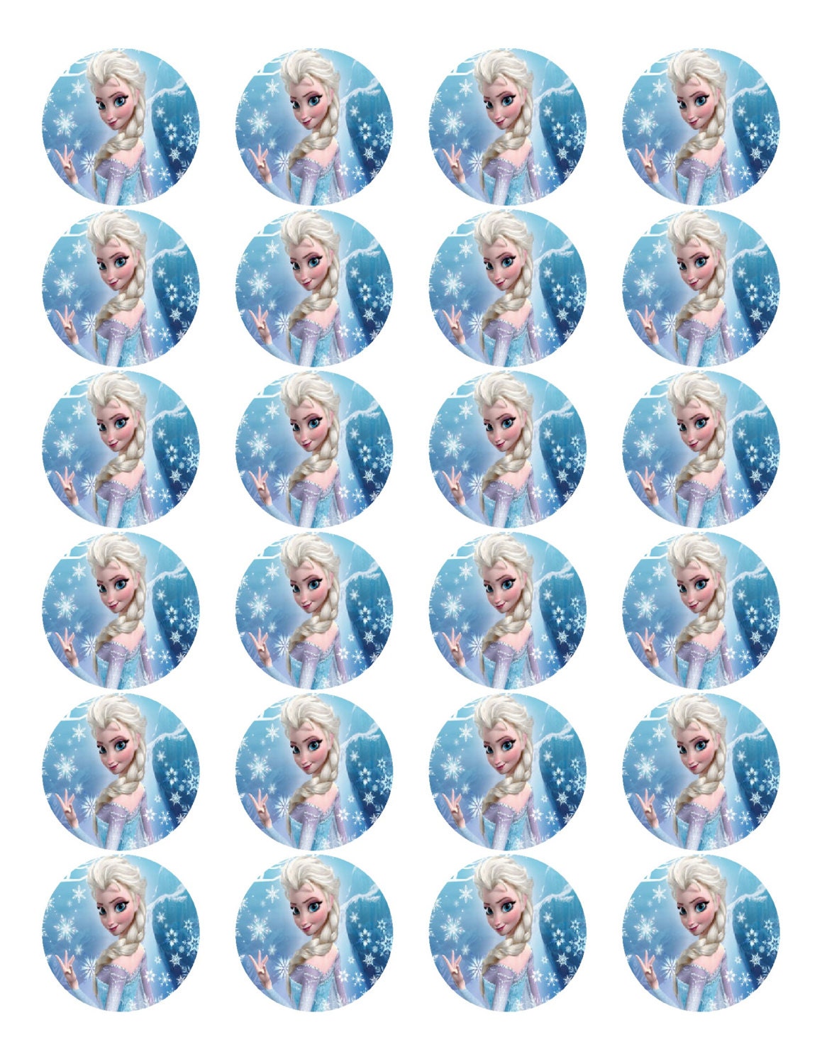 Frozen Printable Stickers