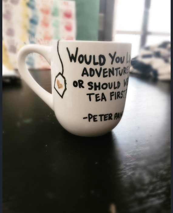 Items similar to Peter Pan Quote Tea Cup on Etsy