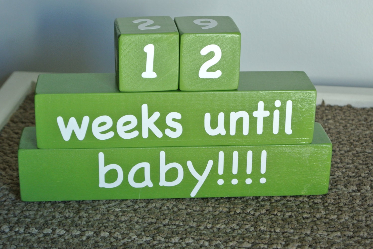 Baby Countdown Blocks Pregnancy Countdown Blocks