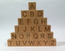 Popular items for wooden letter blocks on Etsy