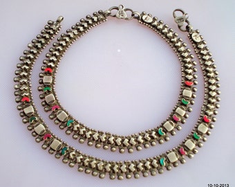 Vintage Anklet Antique Anklet tribal old silver by tribalsilver99