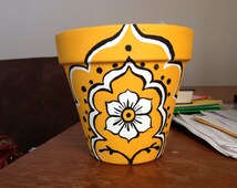 Popular items for hand painted pots on Etsy