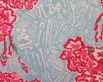 lilly pulitzer's sorority skye blue pi beta phi canvas cotton fabric ...