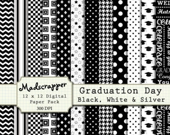 Digital Scrapbook Paper Graduation Day Scarlet and by madscrapper
