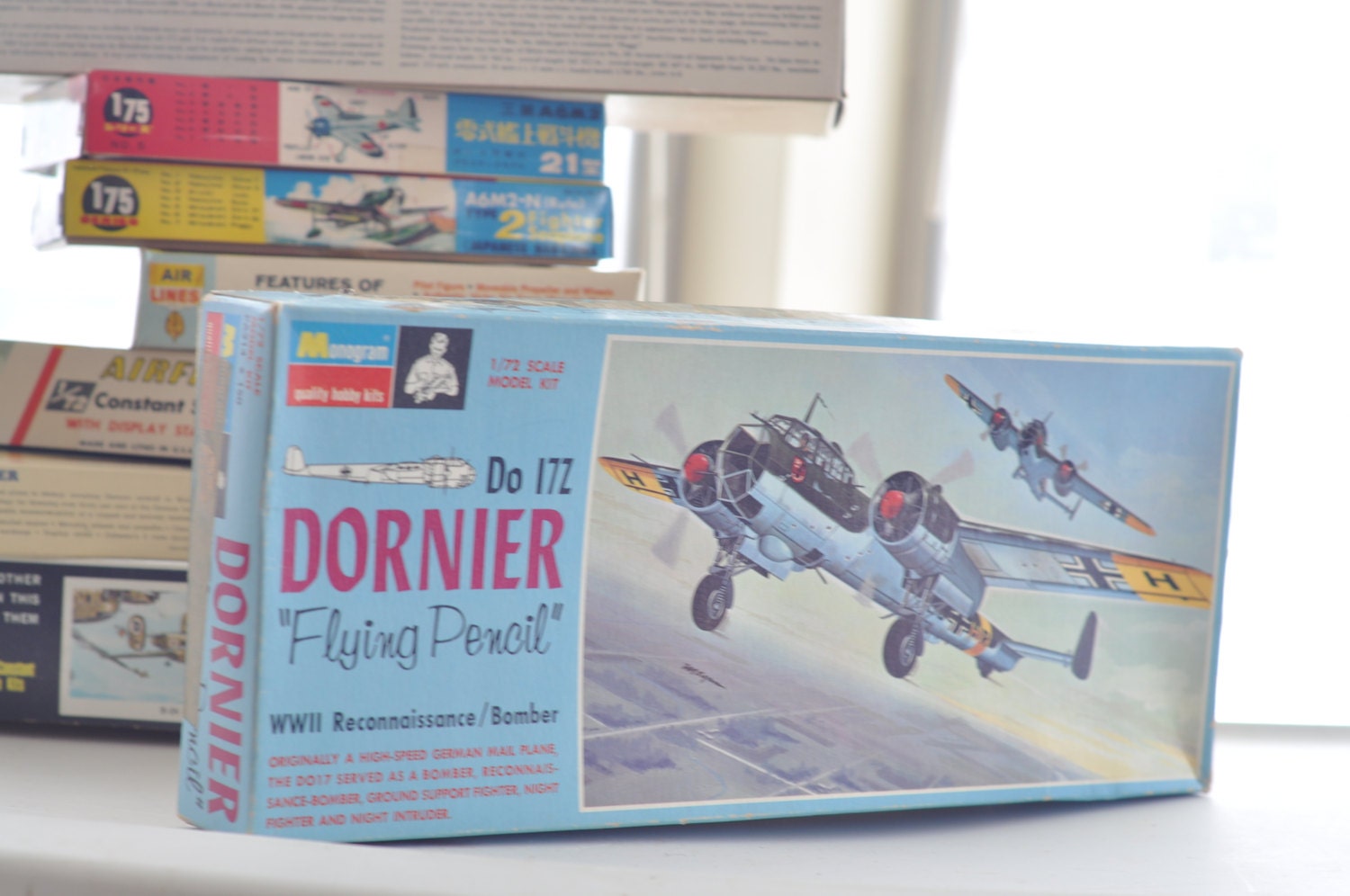 Vintage Monogram Plastic Model Airplane Kit by VintageMindedMaven