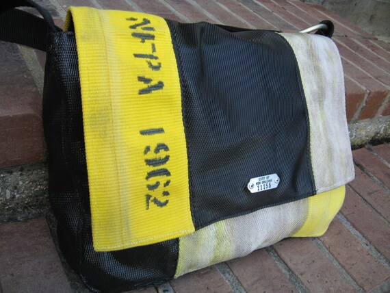 Recycled Fire hose messenger bag by RPCC on Etsy
