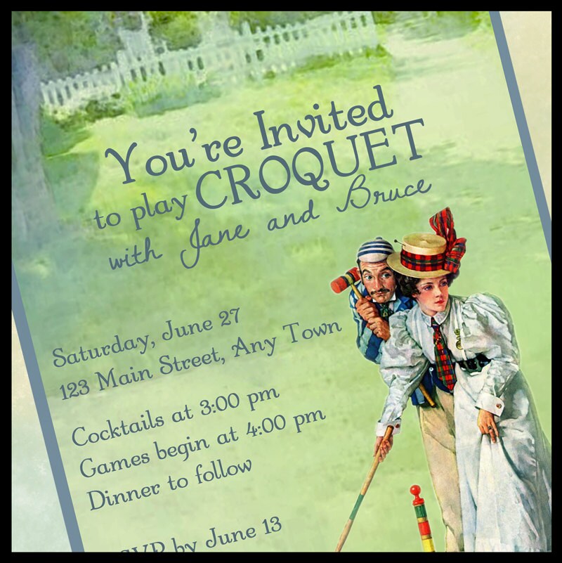 DIY PRINTABLE INVITATION / Croquet Party / by WrappedToPerfection