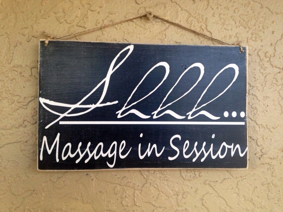 12x8 Shhh Massage In Session Choose Color Rustic Shabby