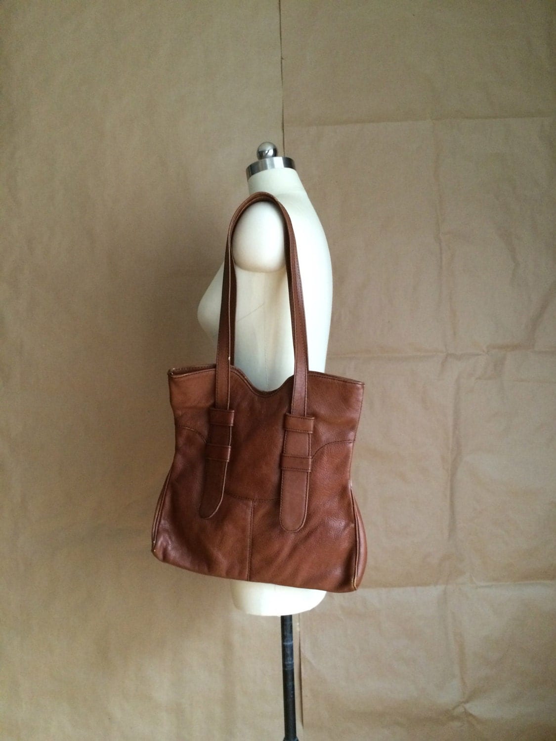 gorgeous vintage 1970’s leather handbag purse tote shoulder bag boho ...