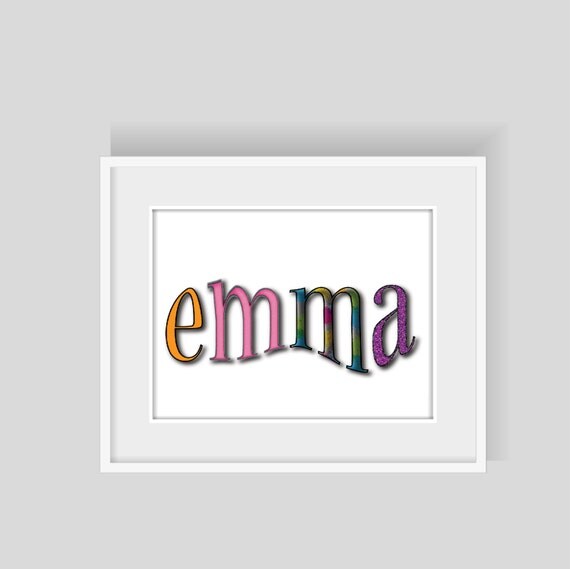 Items similar to Printable Art "Emma" 8x10 Print Instant Download ...