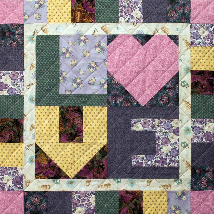Love Talk Patchwork Quilt Block Pattern