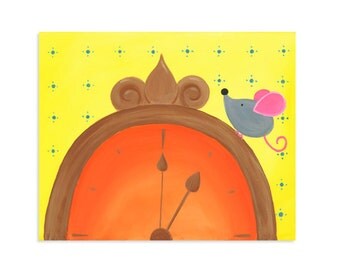 Mouse ran up clock | Etsy