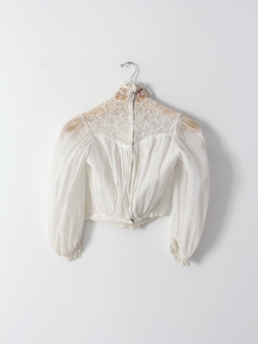 RESERVE Victorian blouse 1800s white lace top
