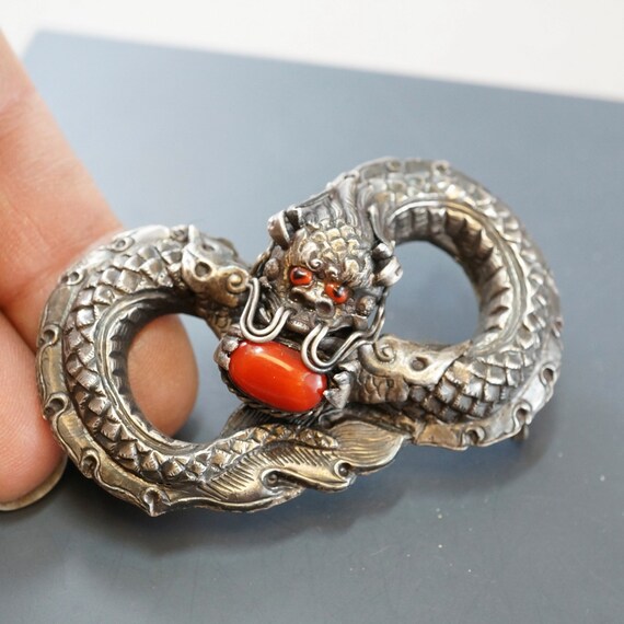 Antique Chinese Silver Belt Buckle | semashow.com