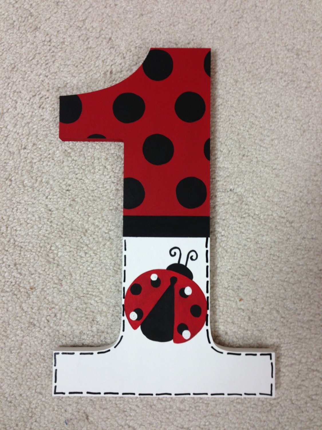 Ladybug first birthday photo prop lady bug hand