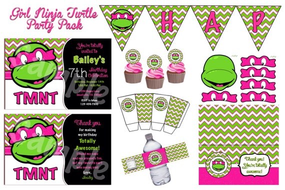 Girl Teenage Mutant Ninja Turtle Party Pack NT08