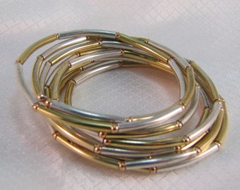 Coiled wire bracelet | Etsy