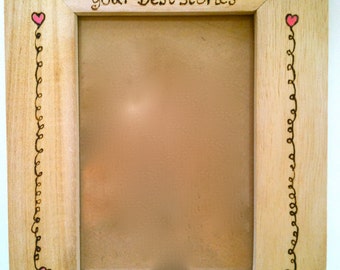 Popular items for wood burned frame on Etsy