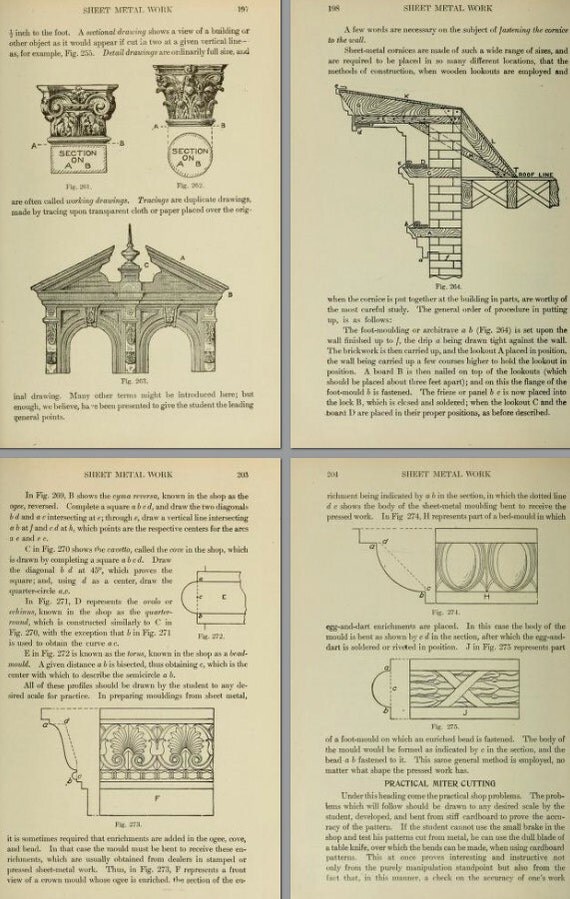 DIY Sheet Metal Work RARE INSTRUCTION Book 284 pages Printable