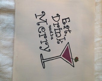 Items similar to Eat, Drink and Be Merry Tags. Christmas. Peppermint ...