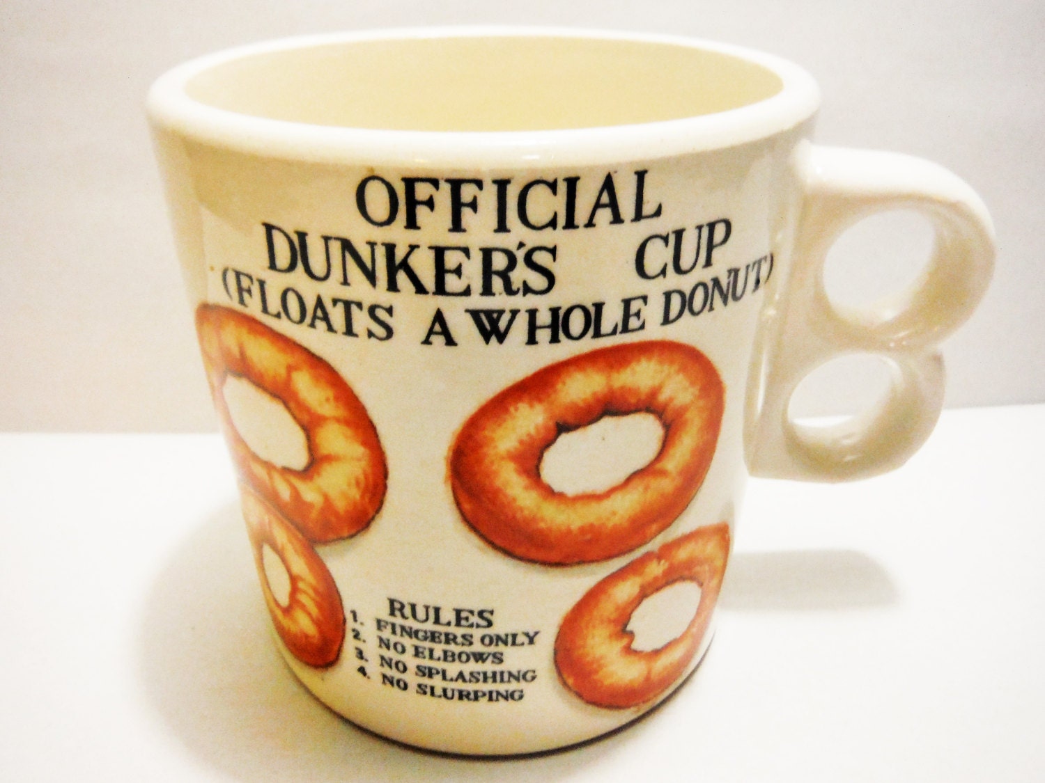 Vintage coffee mug large donut dipping ceramic – Haute Juice