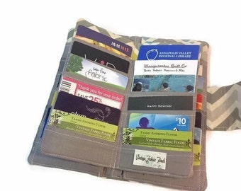 Credit Card Organizer Bi fold credit card by VintageFabricFinds