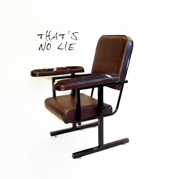 Vintage Polygraph Chair- Industrial Chair – Metal – Hair on Cowhide ...
