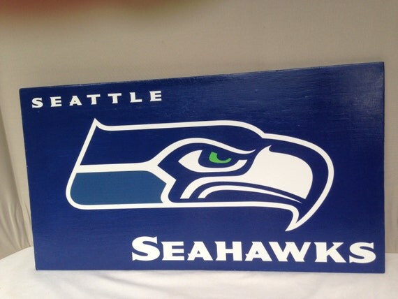 Items similar to Seattle Seahawks Wood Sign on Etsy