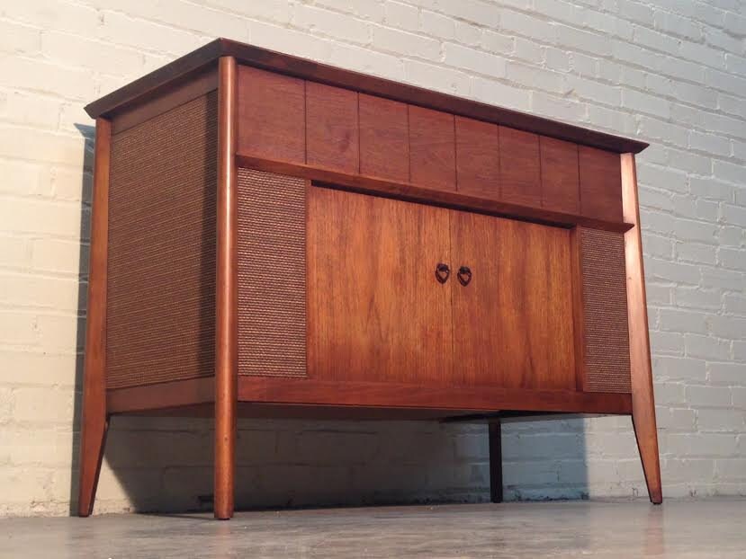 MARCONI Mid-Century Modern Stereo Console – Radio / Record Player / TV ...