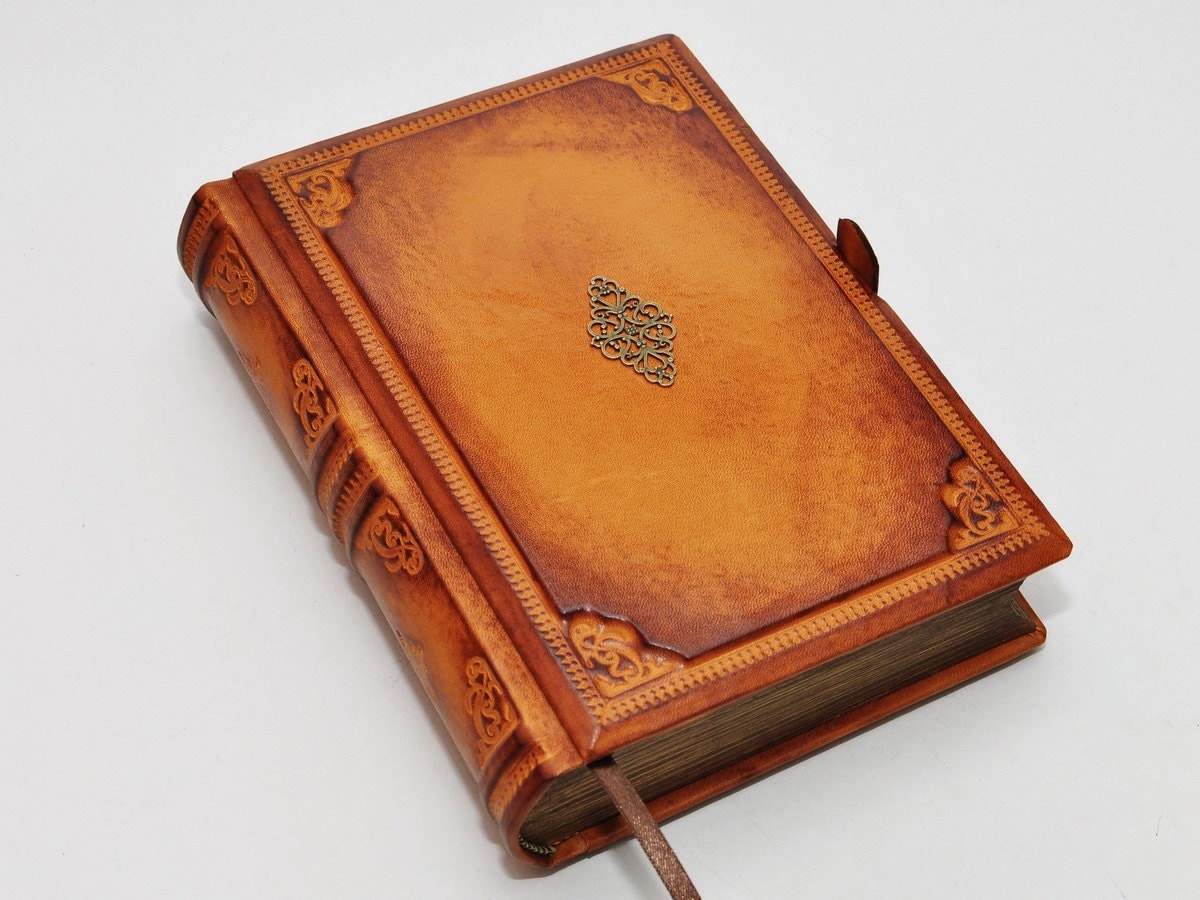 Brown leather journal antique style