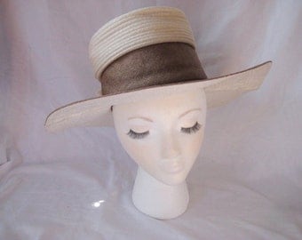 Vintage ivory hat | Etsy
