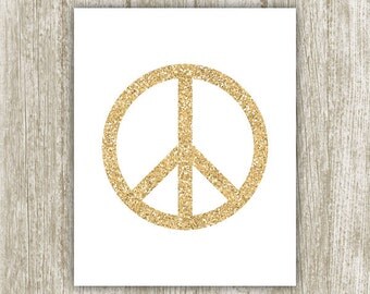 Peace sign print | Etsy