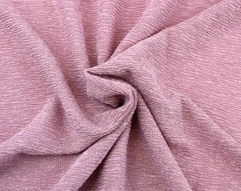 Mauve Stretch Crinkle Knit Fabric - 1 Yard Style 6444
