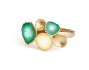 Unique turquoise gold ring related items | Etsy