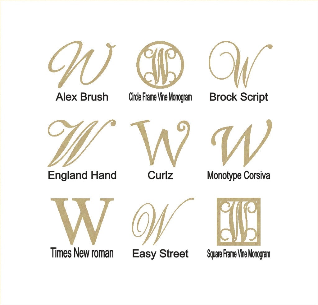 Wooden Letter W Large or Small Unfinished Unpainted