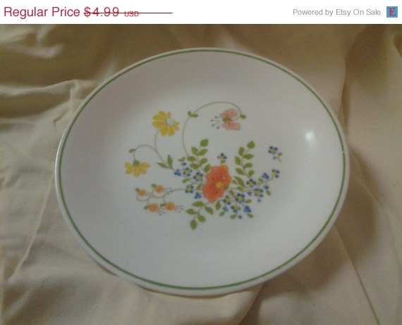 On Sale Retired Pattern Corelle Wildflower 7 inch Serving Plate by ...