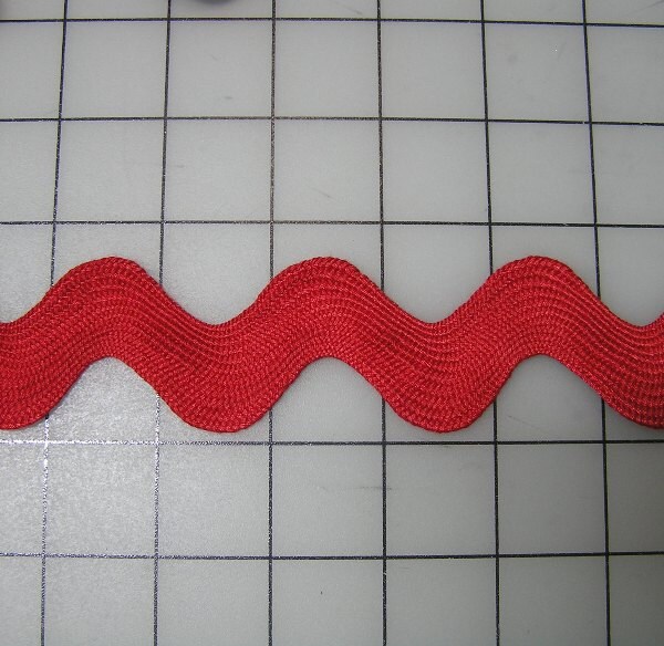 Jumbo Red Rick Rack 1.4 Inch Wide Poly Fun Trim BY the YARD