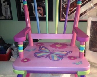 Painted rocking chair | Etsy